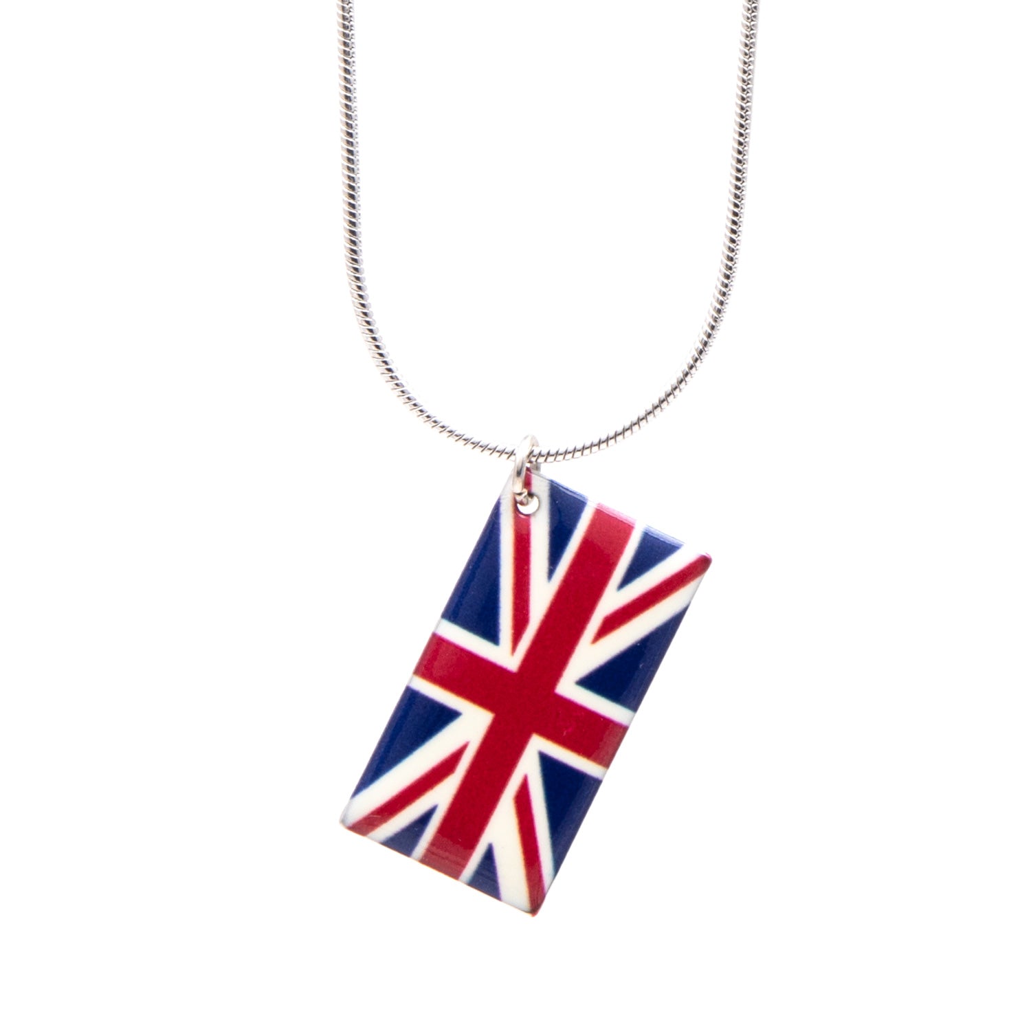 Alexander Thurlow Enamel Union Jack Pendant Necklace