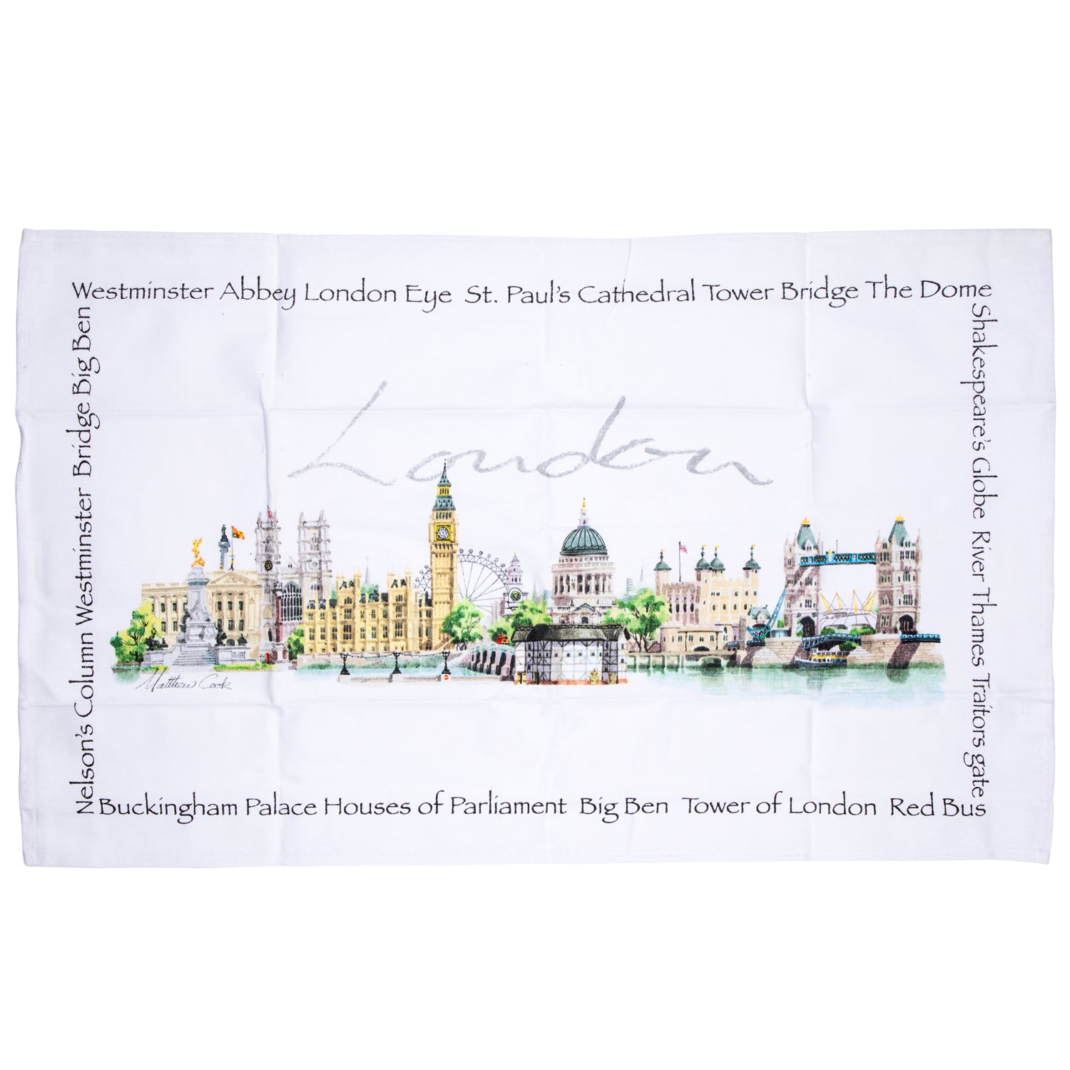 London Landmark Tea Towel
